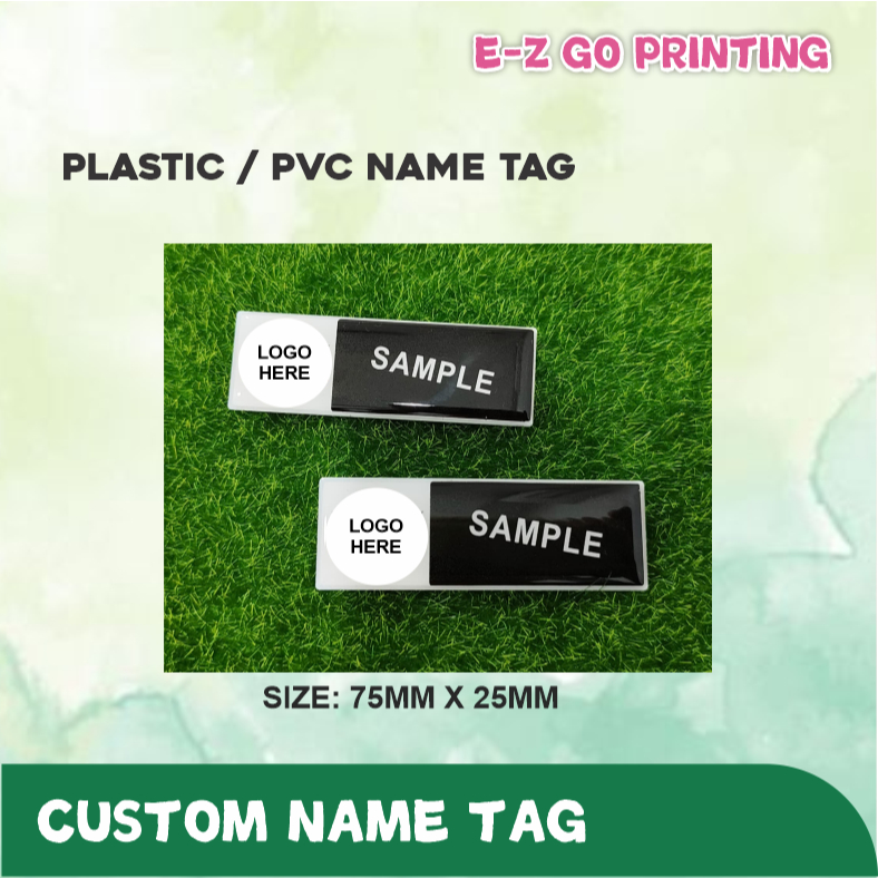 [NEW] CUSTOM PLASTIC / PVC NAME TAG WITH EPOXY (MIN ORDER 2PCS ...