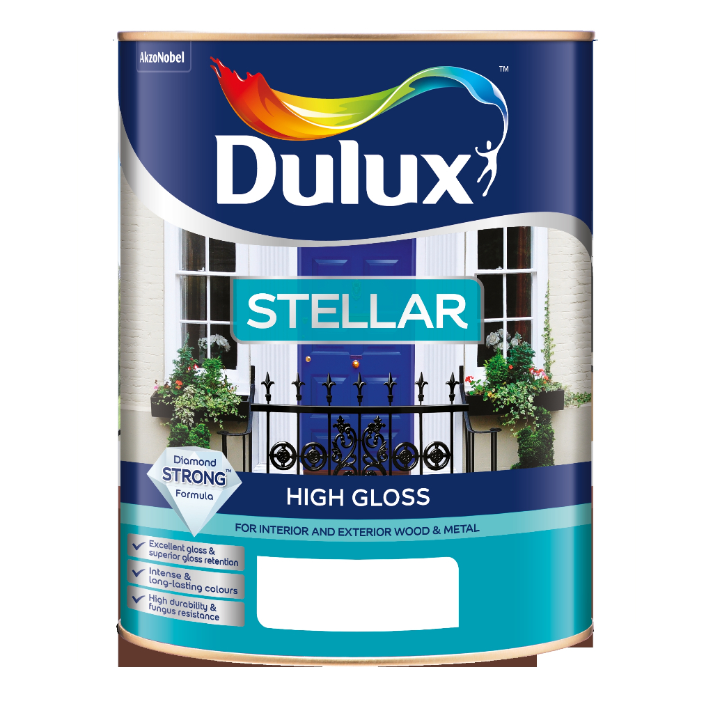 Dulux Stellar High Gloss Interior & Exterior Enamel Paint - Lemon 2024 ...