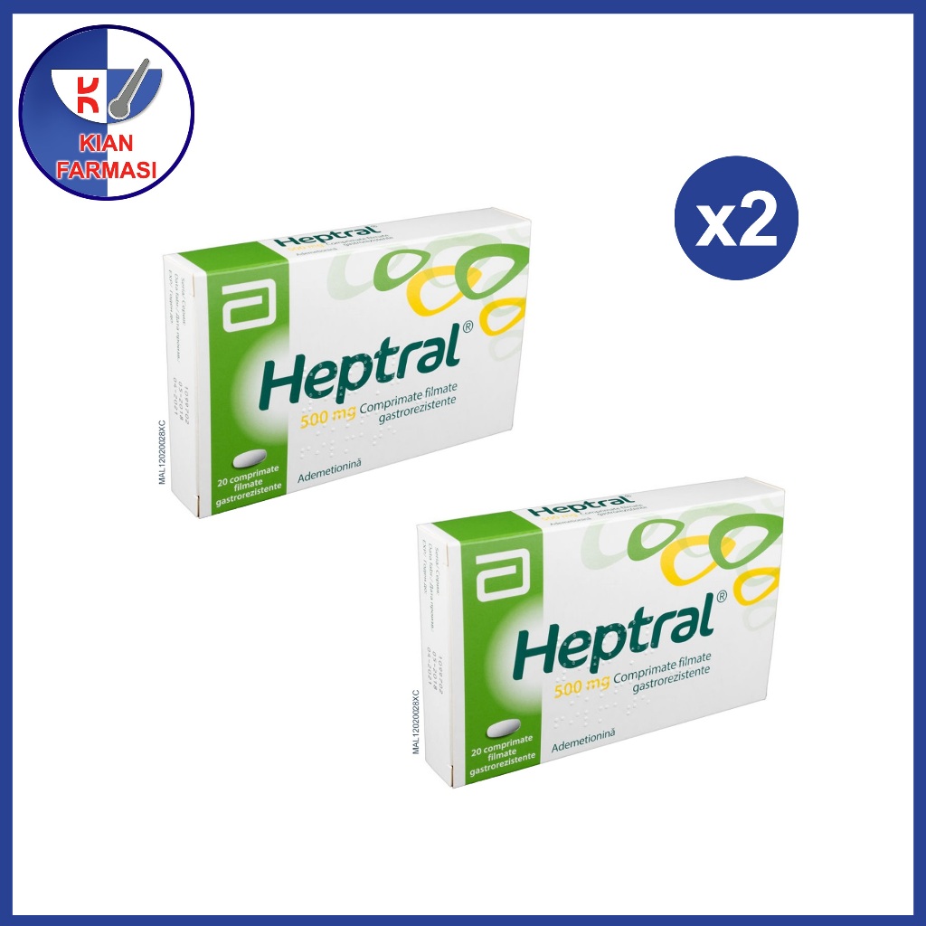 [Bundle of 2] Heptral 500mg 2x10's (S-Adenosylmethionine) | Shopee Malaysia