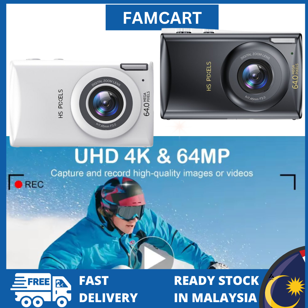 🔥READY STOCK🔥XVISION H-5W DIGITAL CCD CAMERA 64MP 4K 1080P Zoom Auto ...