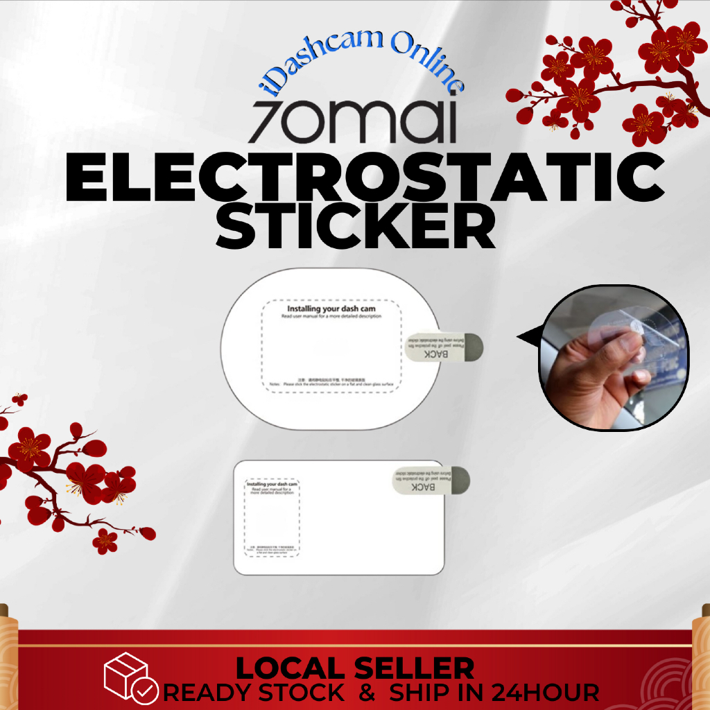 [READY STOCK] 70mai Dashcam Electrostatic Sticker | Electrostatic Film ...