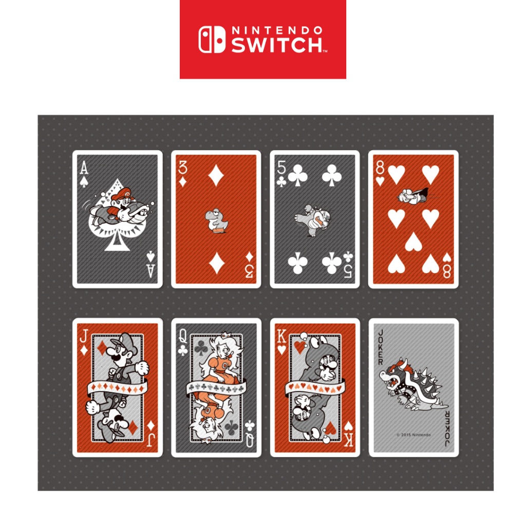 [Nintendo Official Store] Mario Playing Cards 6 (Retro Art) | Shopee ...