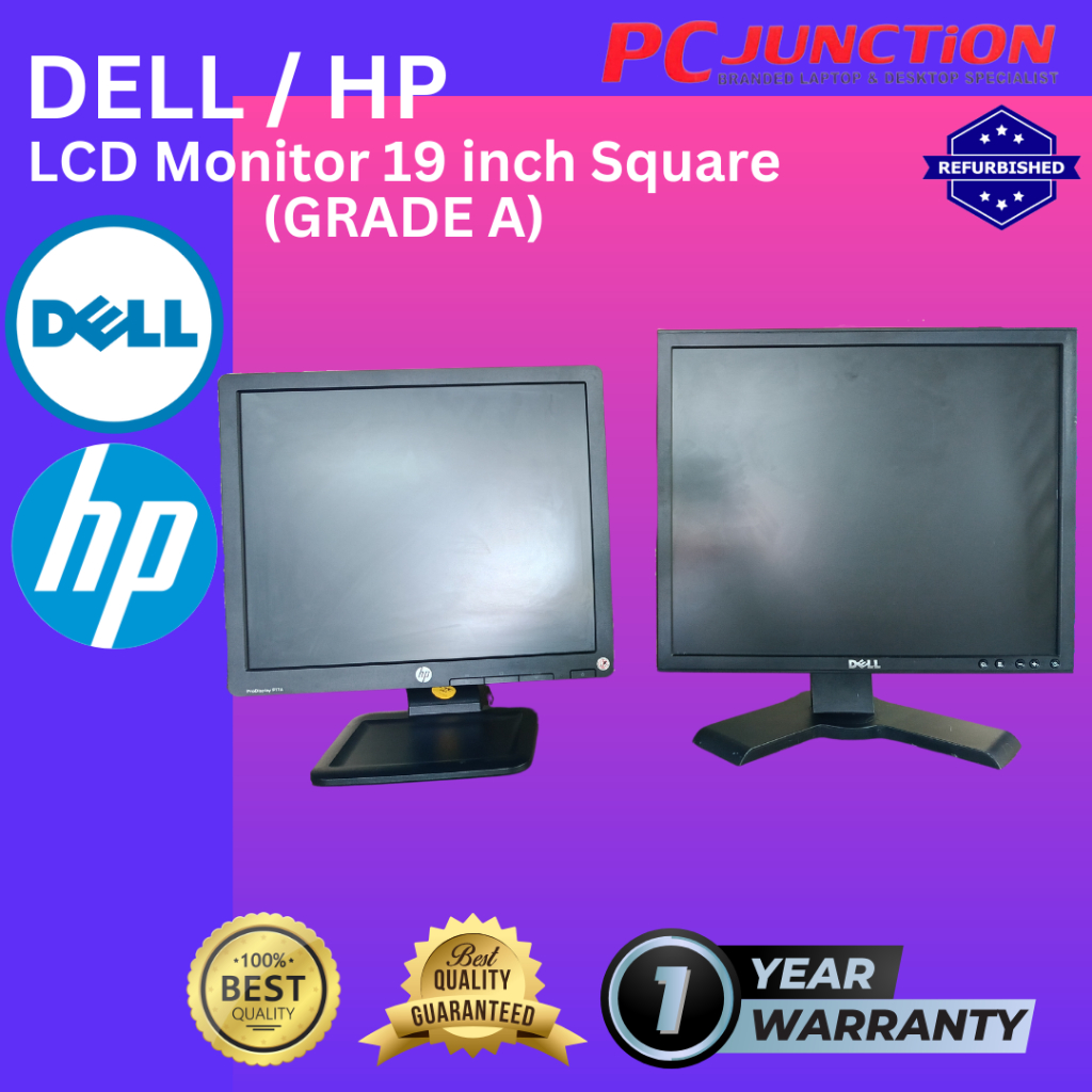 Dell / HP /Lenovo LCD Monitor 19 inch Square (GRADE A) | Shopee Malaysia