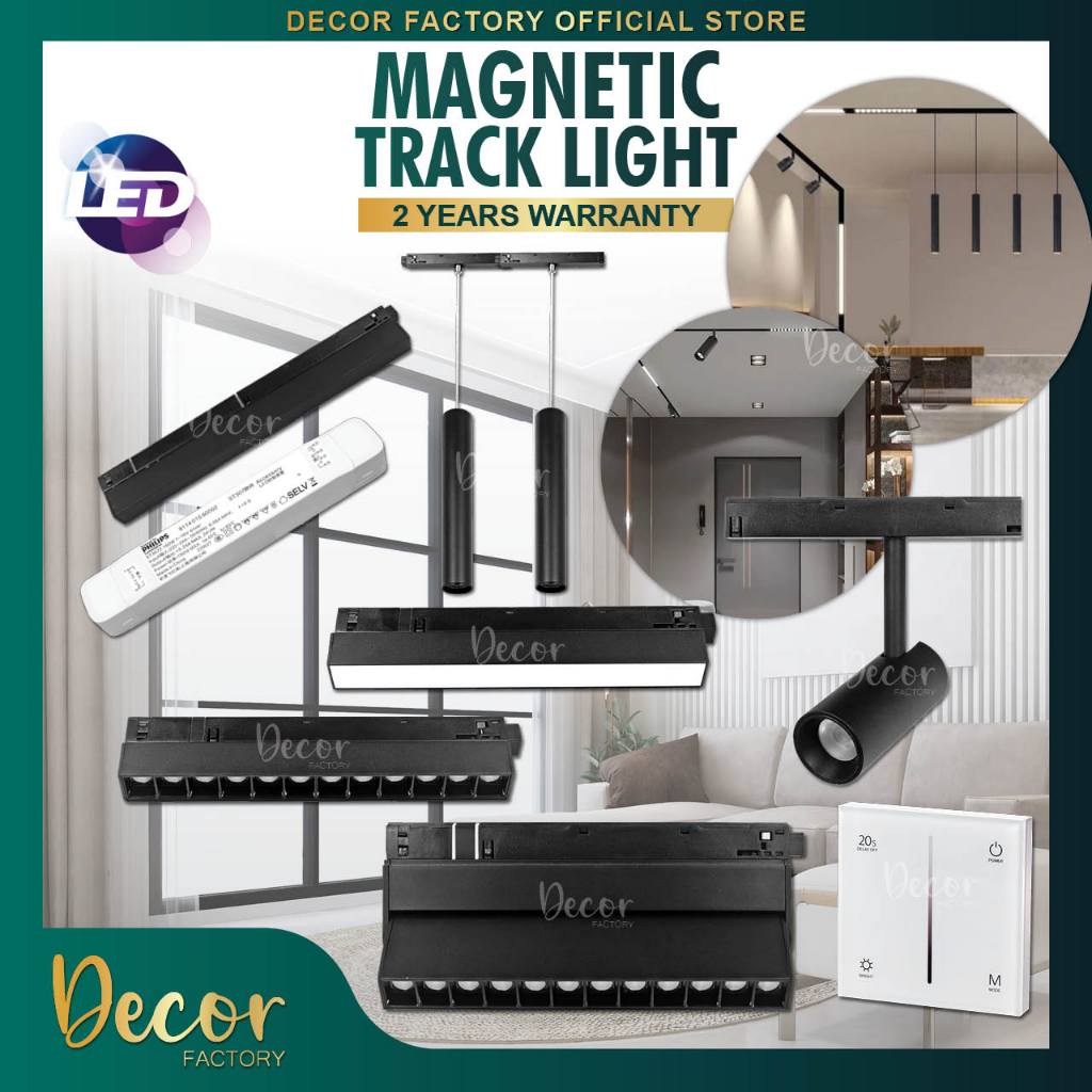 🔥NEW2024🔥 PHILIPS Magnetic Track Light ST307M Dimmable Flood / Grid ...