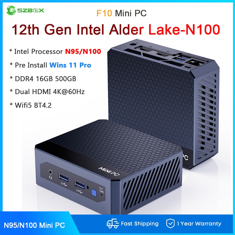 SZBOX F10 Mini PC 12th Intel Alder Lake N100 16GB DDR4 512GB SSD Wifi5 ...