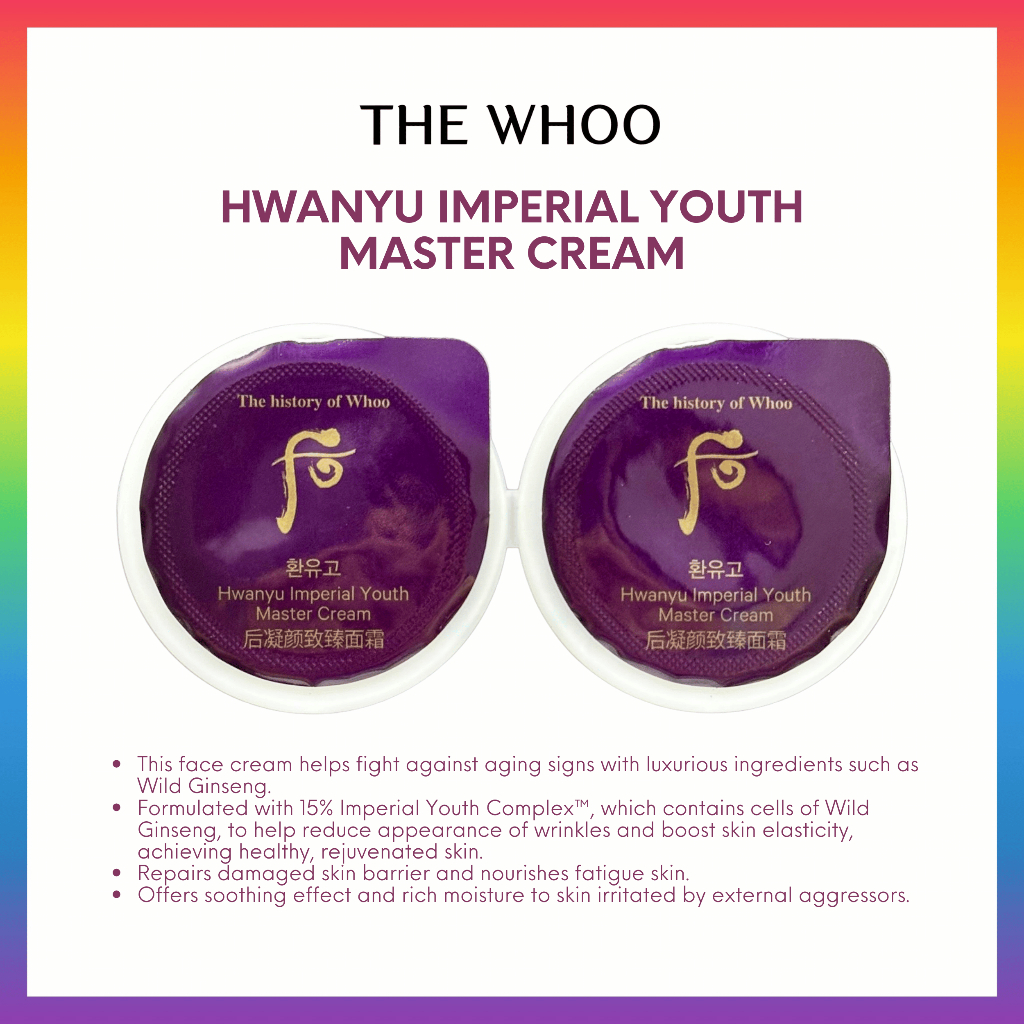 THE WHOO Hwanyu Imperial Youth Master Cream 0.6ml*2pcs | Shopee Malaysia