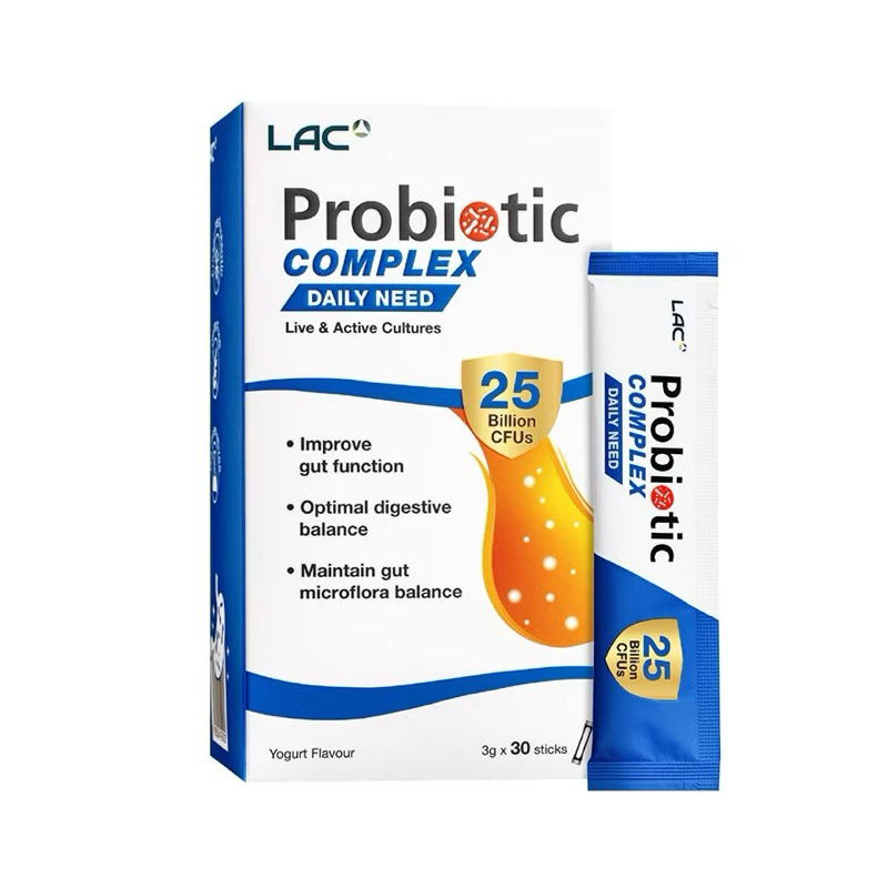 LAC Probiotic Complex 25 Billion Yogurt Flavor (3g x 30 Sachets ...