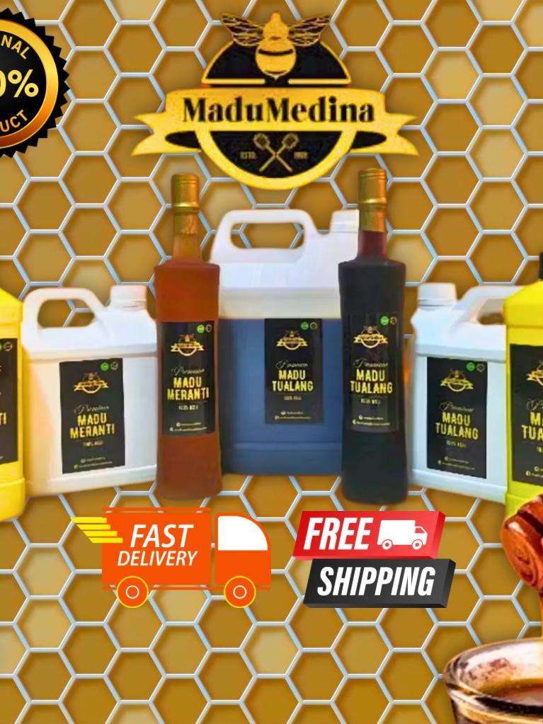 Madu 100% Asli Malaysia (MARDI Cert.) 1kg-5kg Madu Tualang Hutan Lebah ...