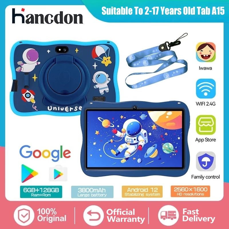 Hancdon Tablet (RAM6GB+ROM128GB) Kids Tab 7.1inch Preinstalled APP ...
