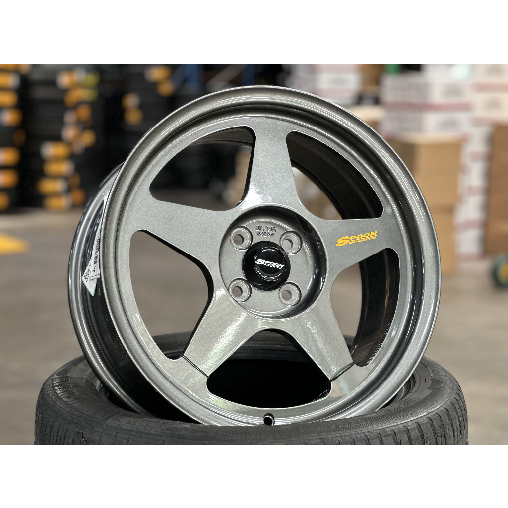 NEW 17X8J NK Performance Spoon SW388 Rim (set of 4) Gunmetal 4X100 for ...