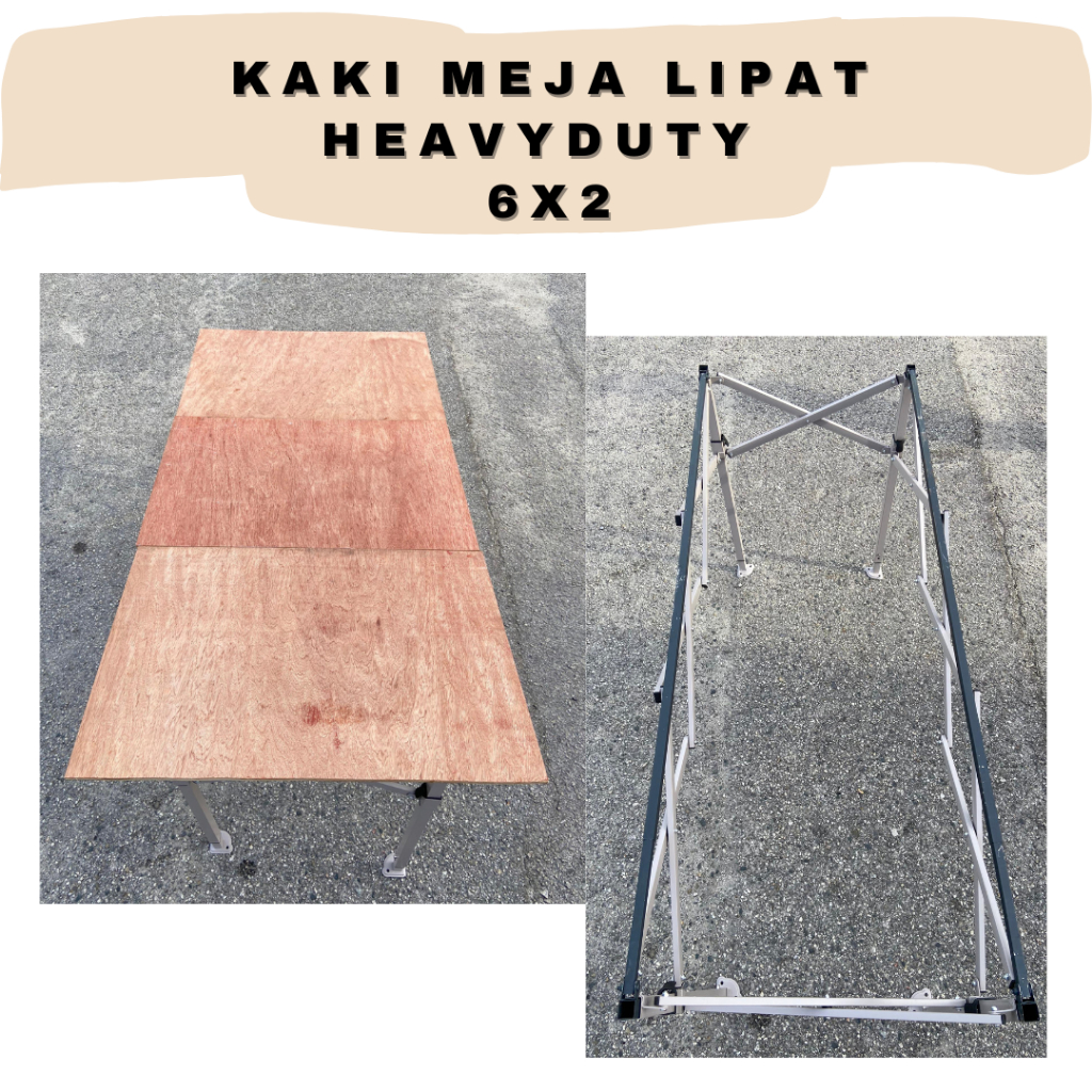 KAKI MEJA LIPAT HEAVYDUTY SAIZ 6X2 / KAKI MEJA NIAGA PASAR MALAM ...
