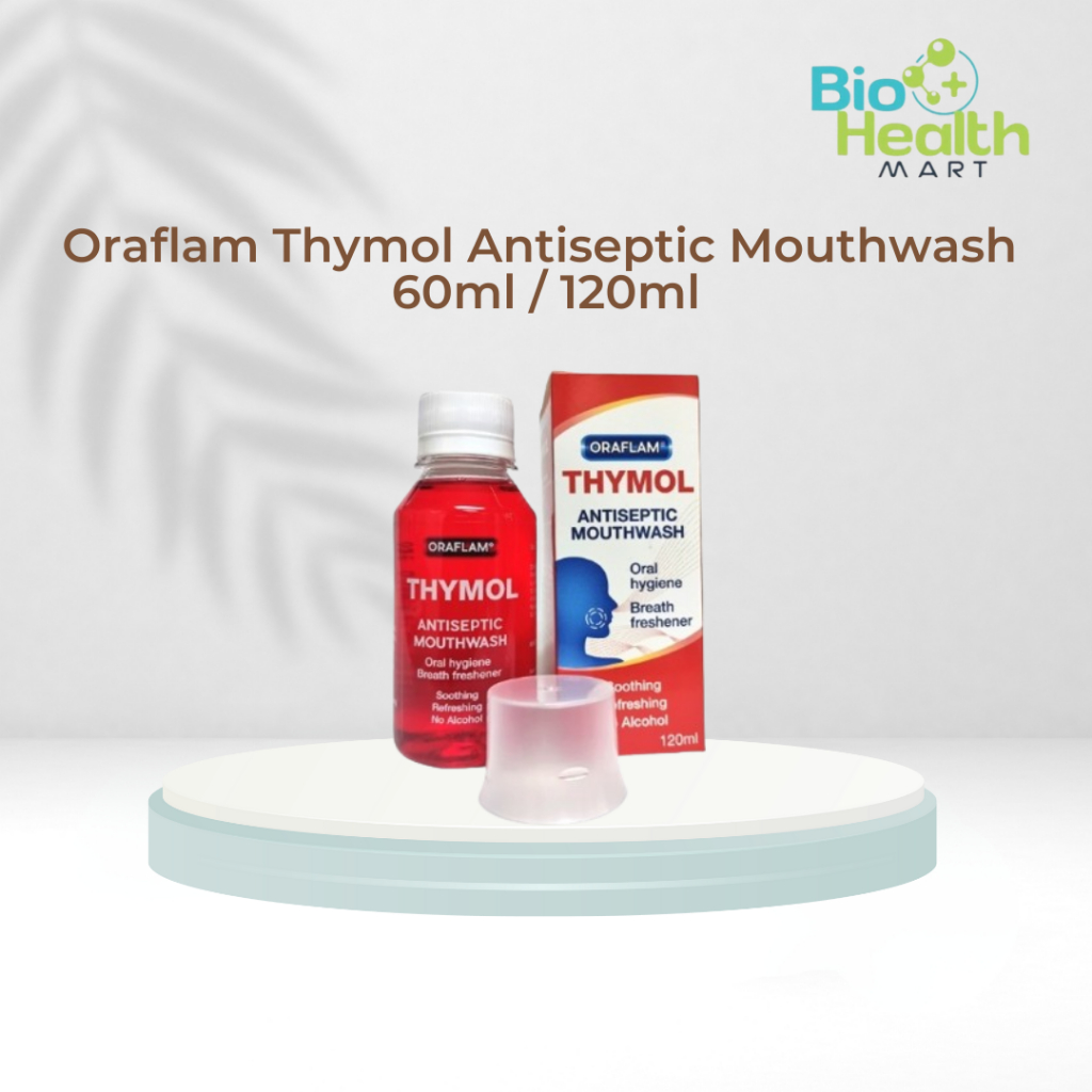 Oraflam Thymol Antiseptic Mouthwash 60ml / 120ml exp10/24 | Shopee Malaysia