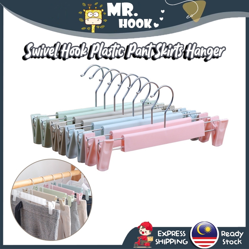[Mr Hook] Pant Hanger Skirts Hanger Clip Tudung Clothes Trousers Hanger Hook 裤架 衣架 Penyangkut ...