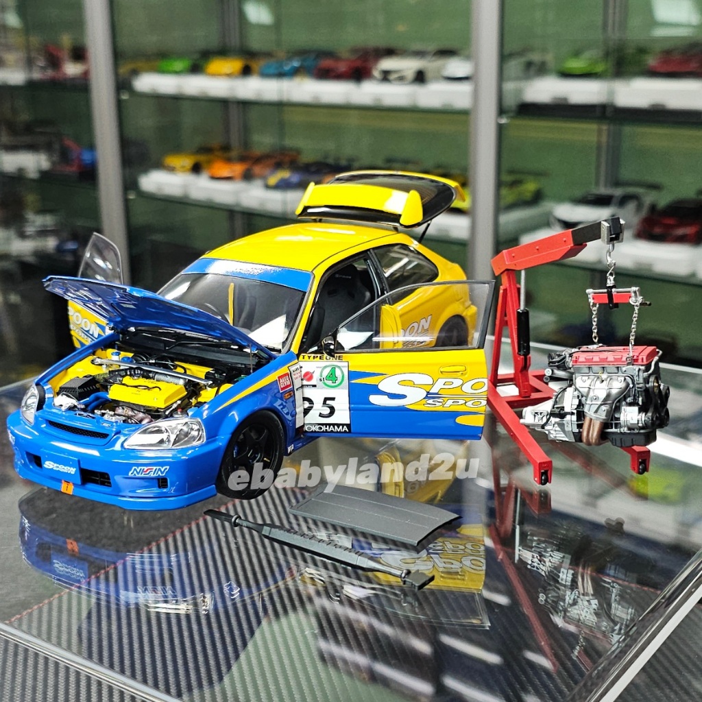 [READY STOCK] Die Cast 1/18 Motorhelix Honda Civic Type R EK9 Spoon ...