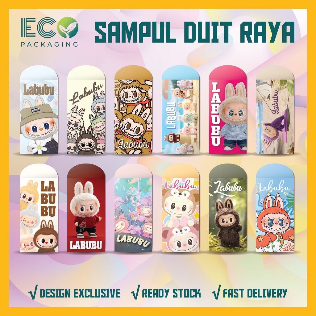 Sampul Duit Raya 2025 (10 KEPING) | LABUBU Edition | READY STOCK | Fast ...