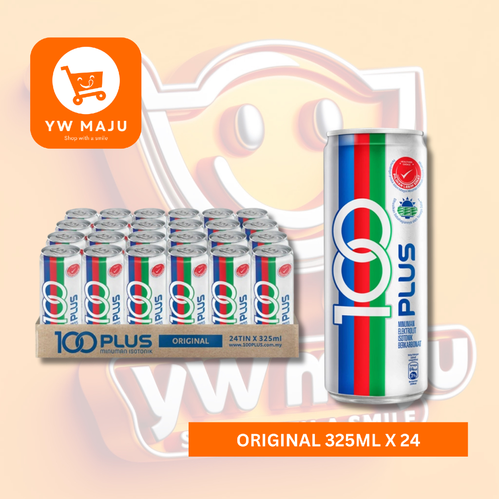 [ YW MAJU ] 100 PLUS Original 325ml x 24 | Shopee Malaysia