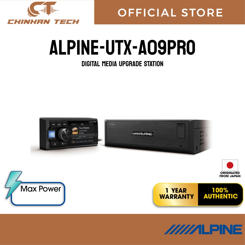 ALPINE UTX-A09PRO Hi-Res Audio Digital Media AM/FM Receiver with Bluetooth and Dual USB | Shopee ...