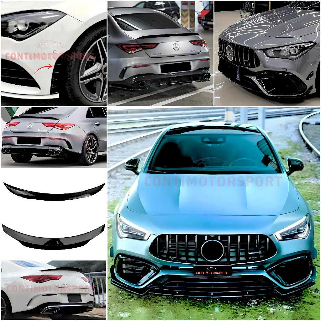 CLA W118 SKIRTING CANARD SPLITTER SPOILER AMG BLACK CLA45 PSM MERC BENZ ...
