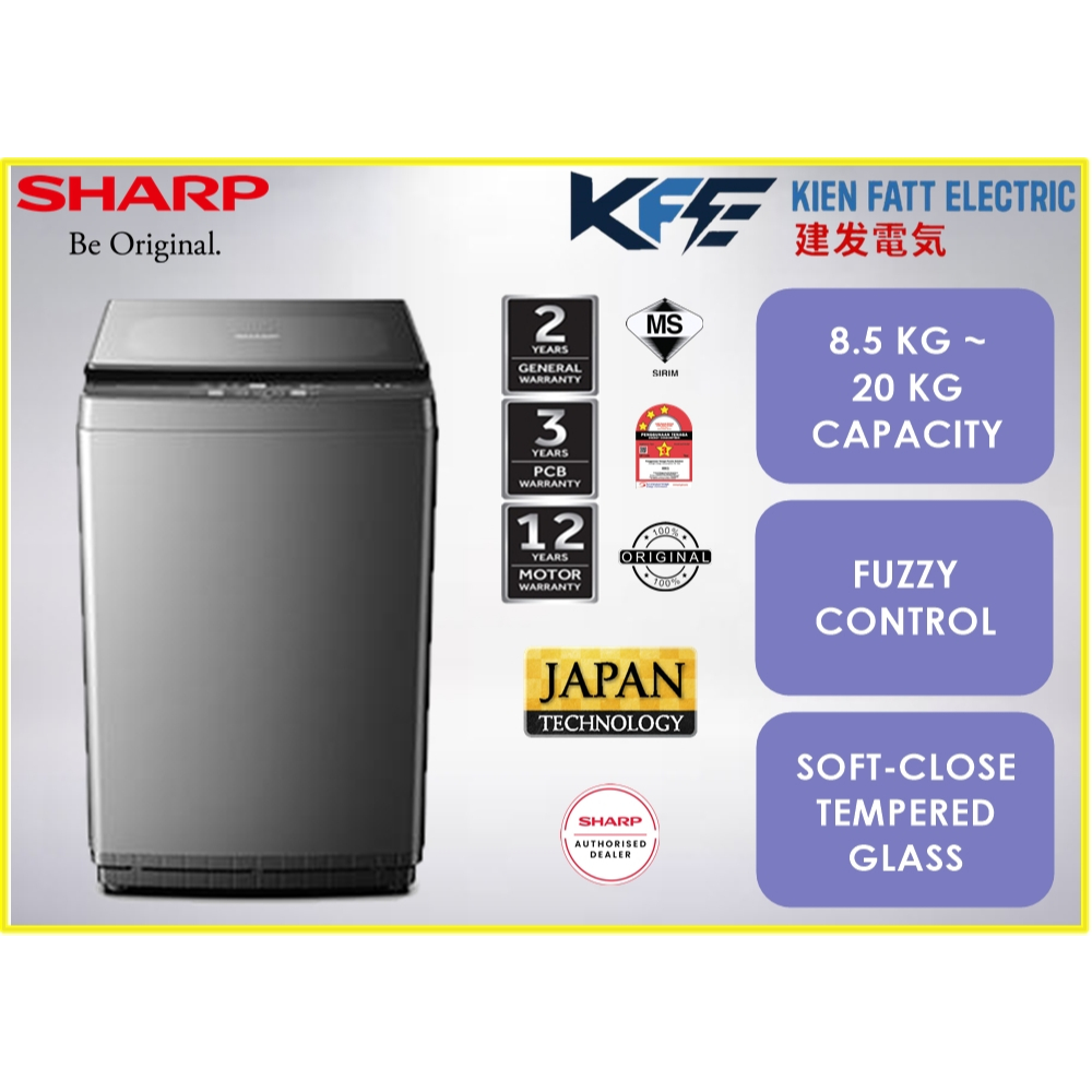 Sharp Washing Machine 8.5KG ESX8521/ 9.5KG ESX9521/ 10.5KG ESX1021/ 12 ...
