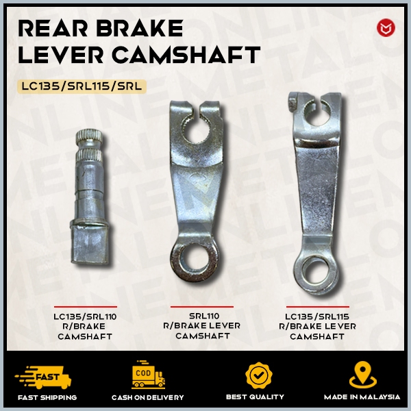 YAMAHA LC135 SRL110 SRL115 REAR BRAKE CAM LEVER & BRAKE CAM SHAFT SET ...