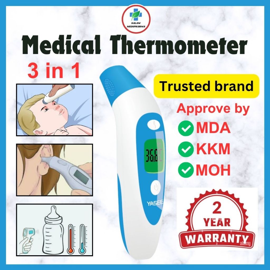 【Kelulusan KKM + Medical Grade】Thermometer Yasee 3 in 1 ear & forehead ...