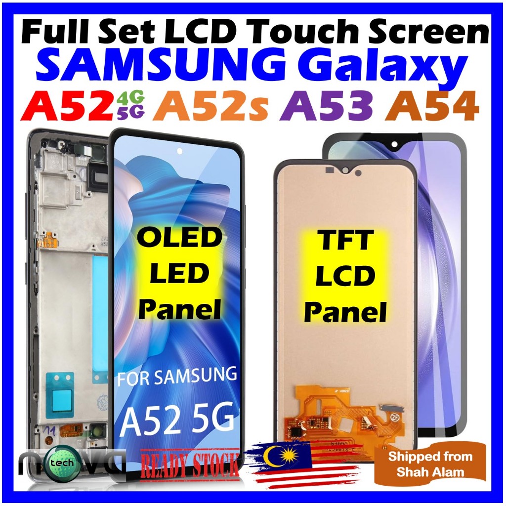 (AMOLED+Frame) Full Set LCD Screen Fit For SAMSUNG Galaxy A52 4G 5G / SAMSUNG A52s 5G / SAMSUNG ...