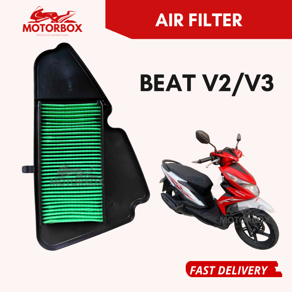 BEAT V2 V3 AIR FILTER - BEAT FI BARU BAET NEW ELEMENT KOTAK ANGIN ...