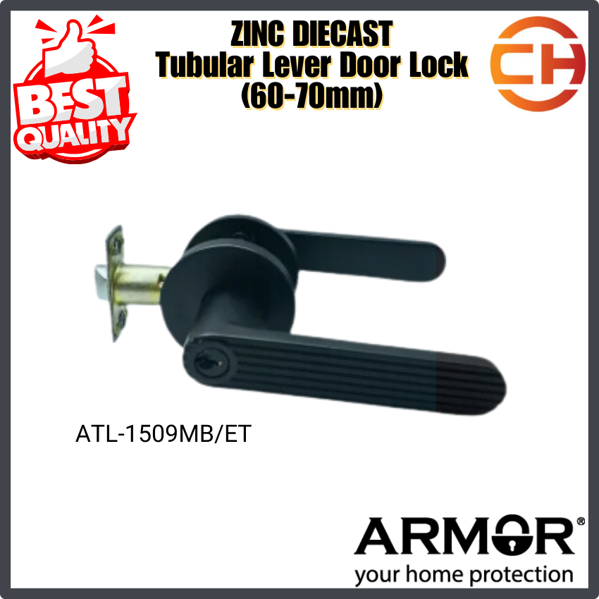 ARMOR Zinc Diecast Tubular Lever Door Lock (ATL-1509MB) | Shopee Malaysia