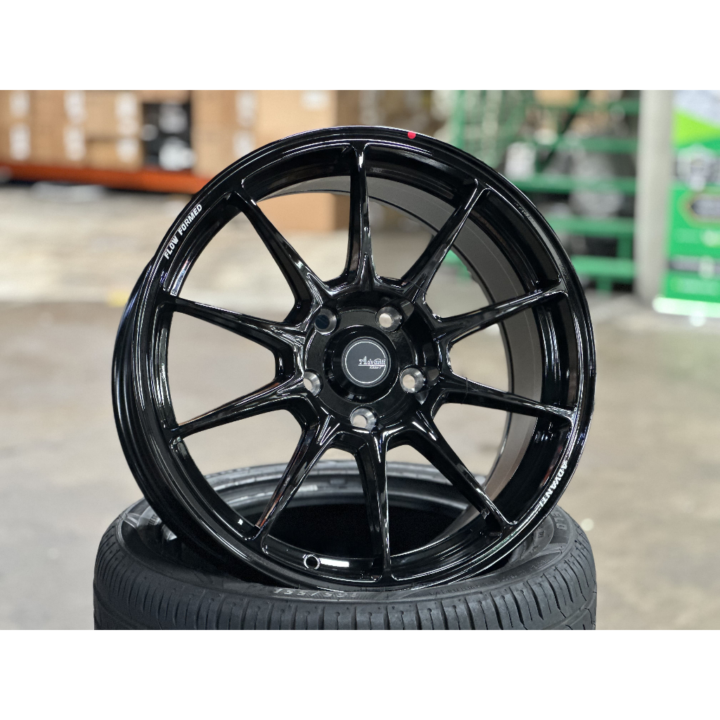 NEW 17X8J Advanti Aria Rim (set of 4) Black 5X114.3 for Civic Camry ...