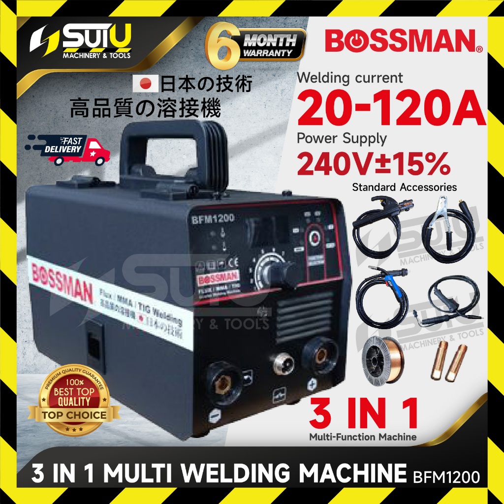 BOSSMAN BFM1200 3 IN 1 Multi Welding Machine / Mesin Kimpalan w ...