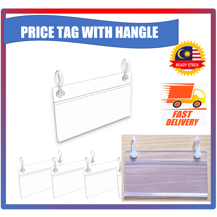 Price Tag Holder Double Hanging Buckle Plastic Retail Price Hang Tag ...