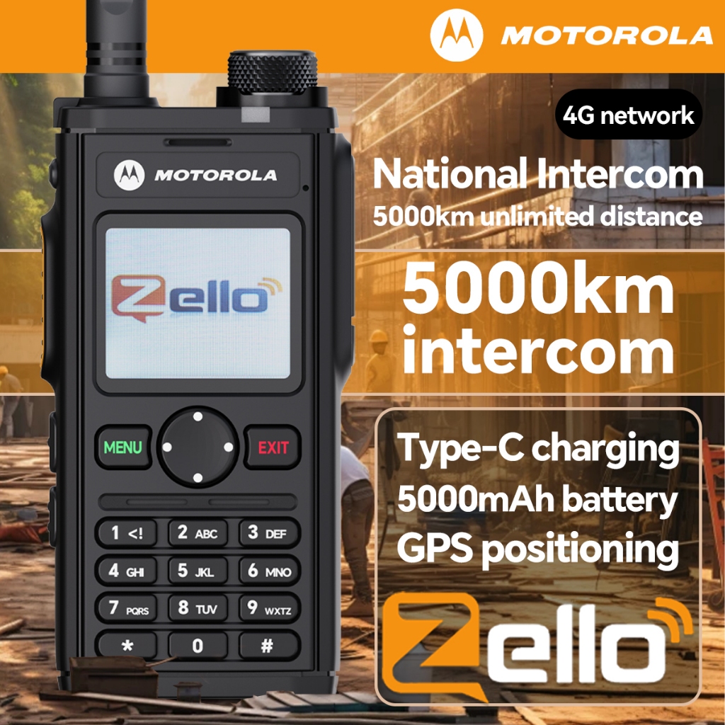 5000KM Motorola Walkie Talkie Zello T92 Global 4G/5G GPS Network Radio ...