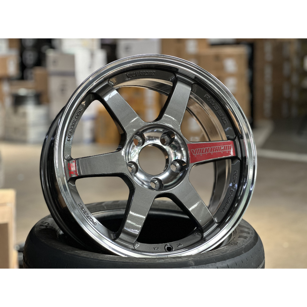 NEW 17X8J AOW TE37 SL Rim (set of 4) Gunmetal 5X114.3 for Civic Camry ...