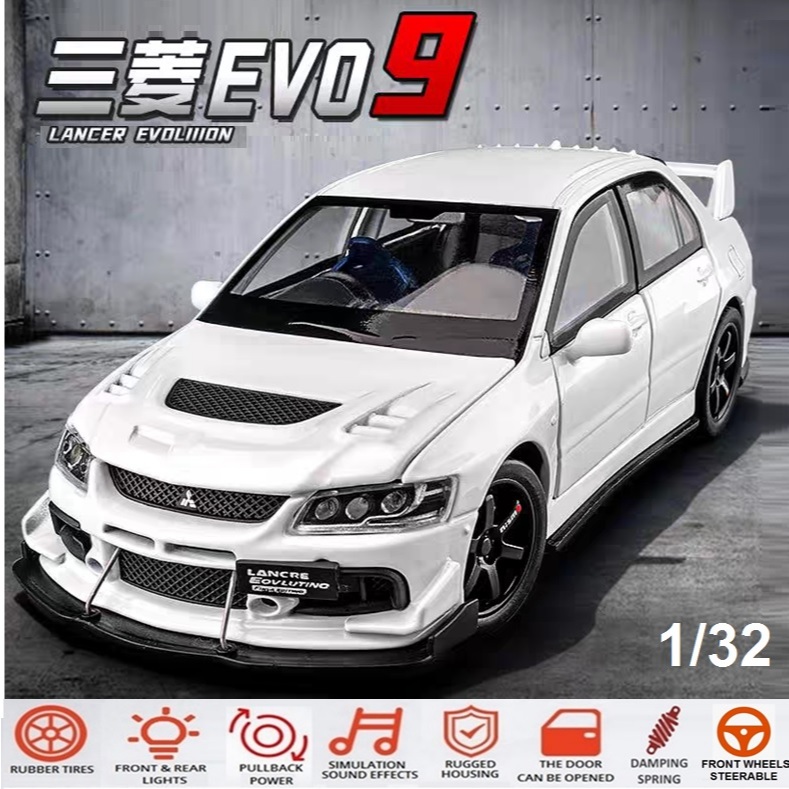 STE88 Mitsubishi Lancer Evolution 9 ( EVO 9) 1:32 Scale Metal Car Model ...
