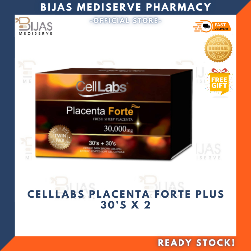 CELLLABS PLACENTA FORTE PLUS 30'S X 2 (EXP: 04/2026) | Shopee Malaysia