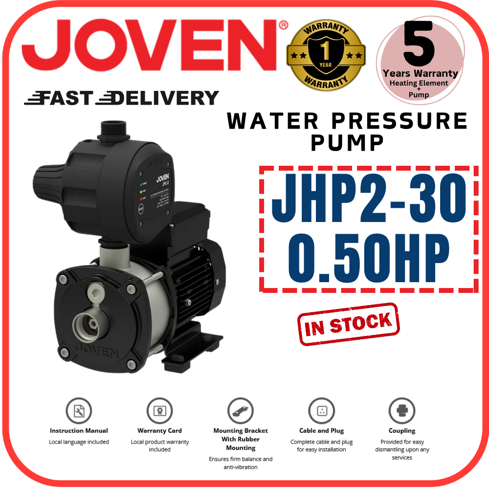 JOVEN JHP 2-30 WATER PUMP BOOST WATER PRESSURE PUMP (0.5HP) SIRIM 1 YEAR WARRANTY | Shopee Malaysia