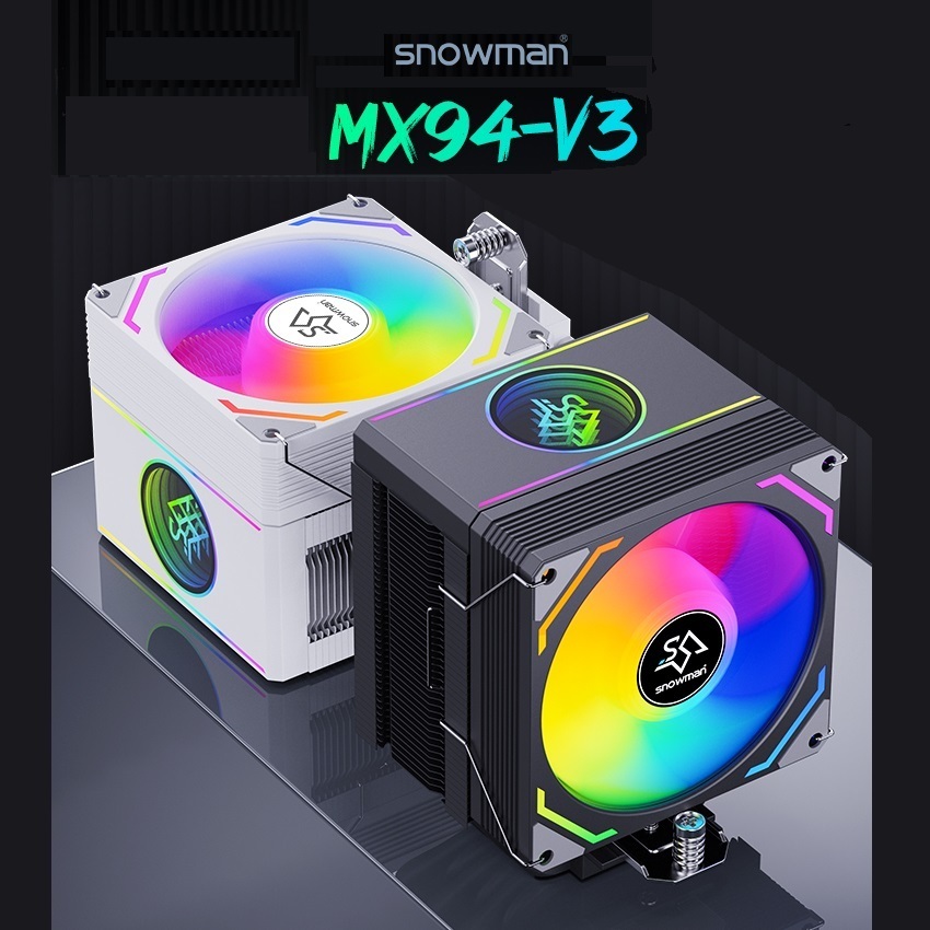 SNOWMAN MX94-V3 Dynamic ARGB CPU Fan Cooler Heatsink MATX ITX (Support ...
