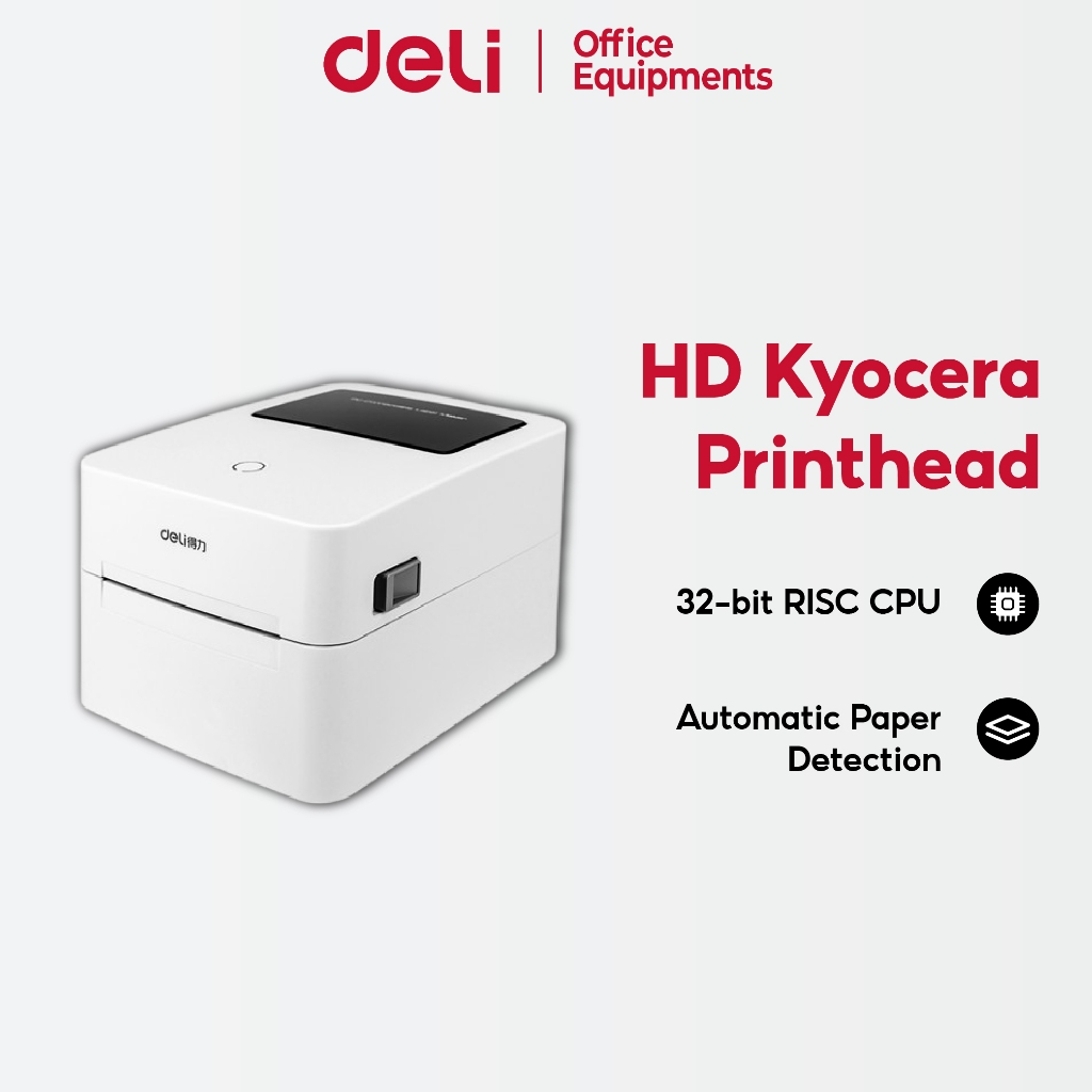 Deli USB Thermal Label Printer Receipt Printer 203dpi Resolution 108mm ...