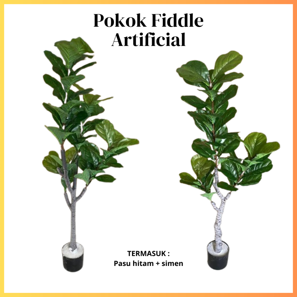 Pokok Fiddle Fig Plant Artificial | Pokok Viral Premium | Deco Pokok ...
