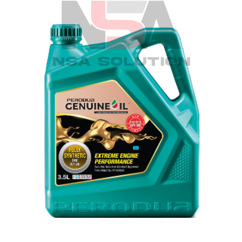 Perodua Fully Synthetic 0W20 Green 3.5L (3.5Liter) Engine Oil (Alza ...