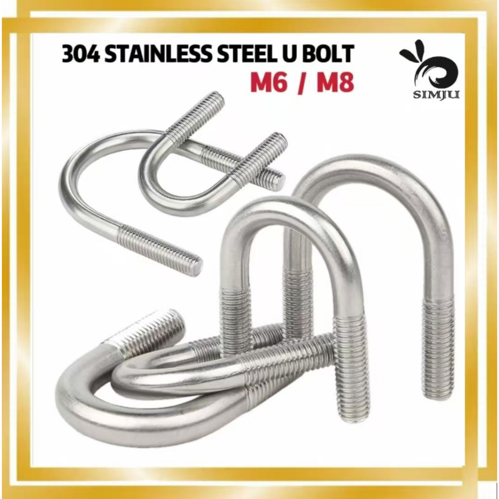 M6-M8 304 Stainless Steel U Shape Screw Bolt | Shopee Malaysia