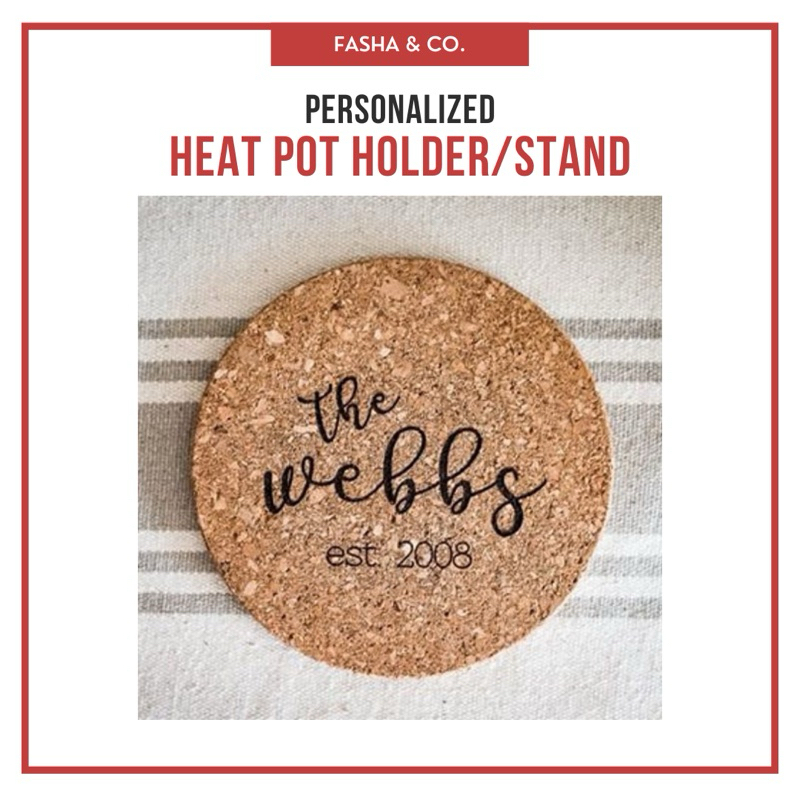 Engraved Heat Pot Stand/Holder with Name Alas Periuk dengan Nama ...