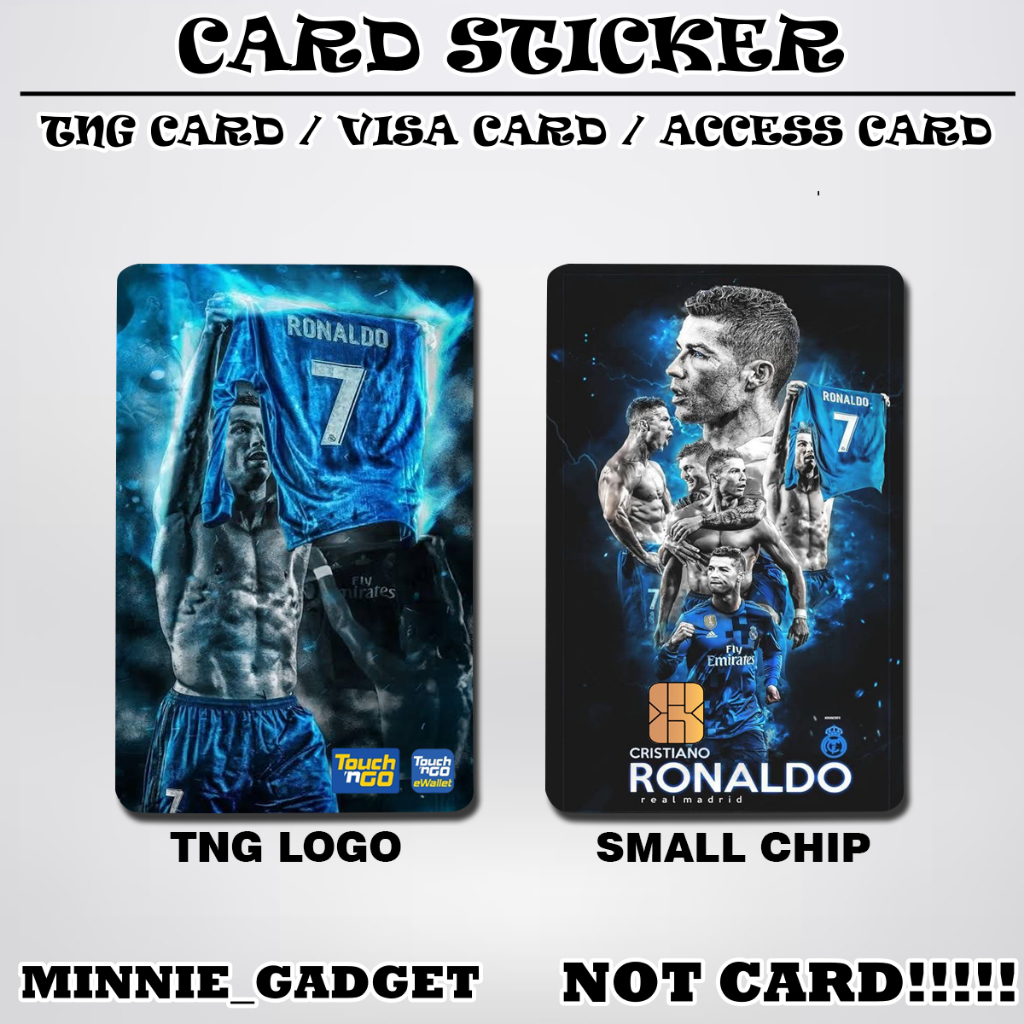 [ CRISTIANO RONALDO ] Touch n Go Card Sticker Cover TNG / MASTER / VISA ...