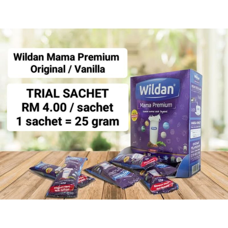 Sachet Wildan Mama Premium 25g (Trial Sachet) Original / Vanilla ...