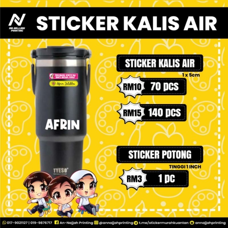 STICKER KALIS AIR MURAH KUANTAN | Shopee Malaysia