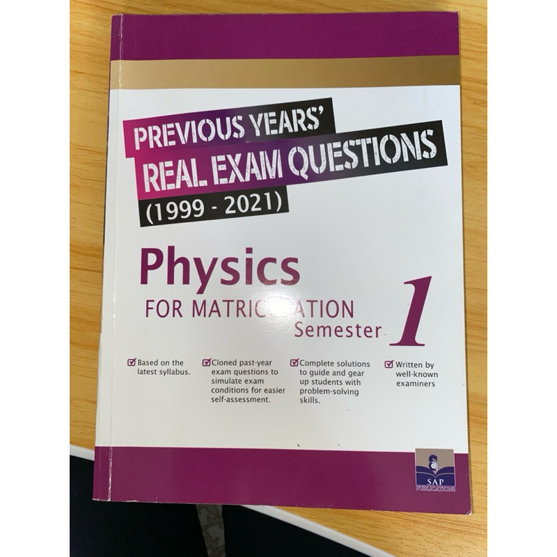 Physics : Previous Years’ Real Exam Questions for Matriculation ...