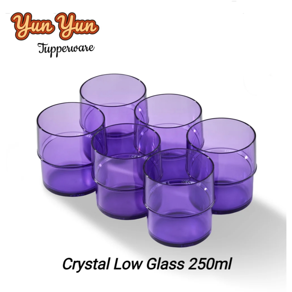 Tupperware Crystal Low Mugs 250ml (6 PCS) | Shopee Malaysia