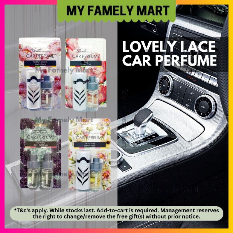LOVELY LACE Car Perfume 2 In 1 Fragrance Starter Pack & Refill Pack ...