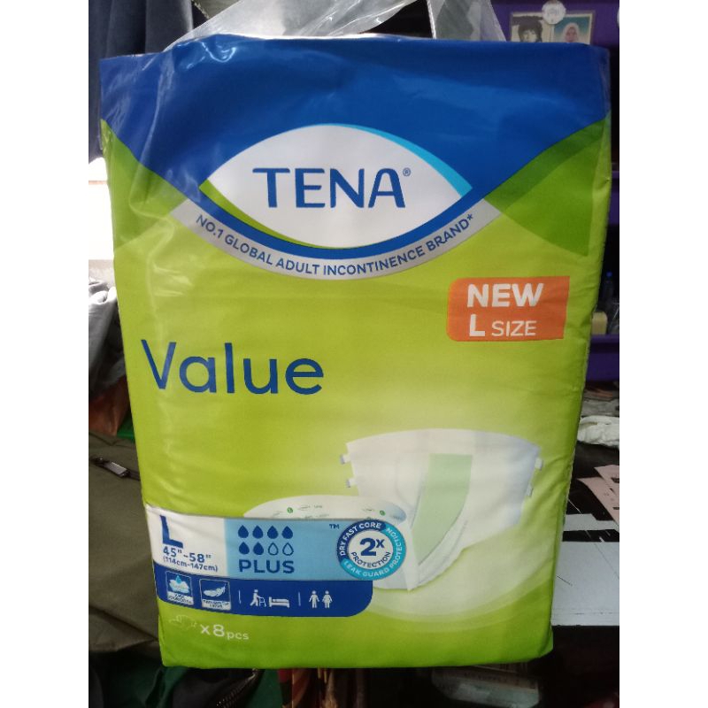 TENA Value Adult Diapers Saiz L | Shopee Malaysia