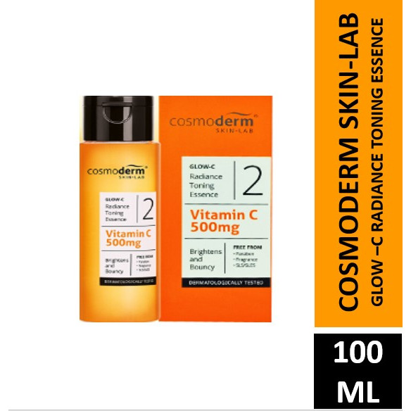 COSMODERM SKIN-LAB GLOW-C RADIANCE TONING ESSENCE VIT C 500MG 100ML ...